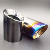 China Black 98mm Angle Cut Slip On Exhaust Tips for BMW M3 M4 F80 F82 M2 Competition F87 S55 for sale
