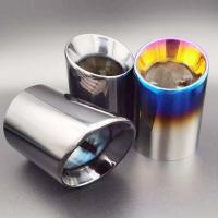 China Black 98mm Angle Cut Slip On Exhaust Tips for BMW M3 M4 F80 F82 M2 Competition F87 S55 for sale