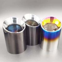 China Burned Color 98mm Angle Cut Slip On Exhaust Tips for BMW M3 M4 F80 F82 M2 Competition F87 S55 for sale