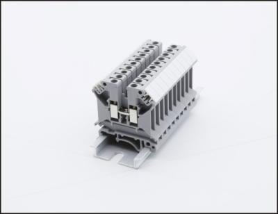 China 32A 800V M3 Screw Rail Terminal Blocks 6.2mm PA66 / UL94-V0 Brass for sale