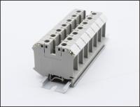 China 15.2mm Rail Terminal Blocks 125A 800V M6 Screw PA66 / UL94-V0 Brass for sale