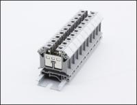 China 101A / 800V M6 Screw 12.2mm Rail Mount Terminal Block PA66 / UL94-V0 Brass for sale