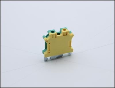 China 76A 800V 10.2mm Rail Terminal Blocks M4 Screw PA66 / UL94-V0 Brass for sale