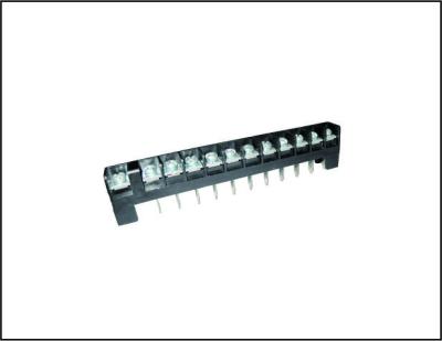 China Brass Rail Terminal Power Distribution Block 40A / 600V M4 Screw 13.5mm Pitch PBT / UL94-V0 for sale