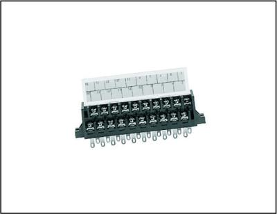 China PBT / UL94-V0 Brass Rail Distribution Terminal 20A / 300V M3 Screw 7.62mm Pitch for sale