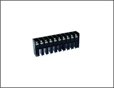 China 30A 600V Terminal Power Block M4 Screw 9.525mm Pitch PBT / UL94-V0  / PA66 Brass for sale