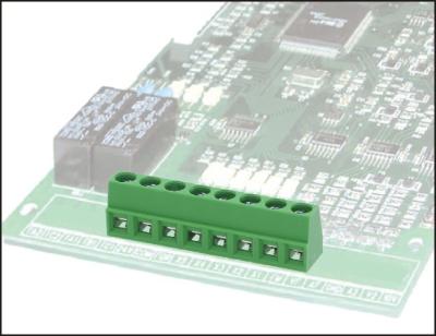 China UL94-V0 PA66 PCB Terminal Blocks Brass / Copper / Steel 8A /160V 3.81mm Pitch M2 Screw for sale
