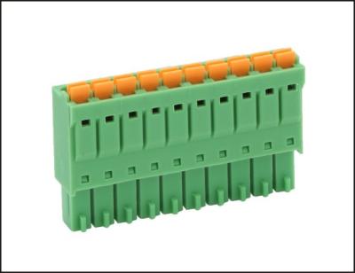 China 300V 8A Pluggable PCB Terminal Block 3.50 Pitch UL94-V0 / PA66  Brass / Copper / Steel for sale