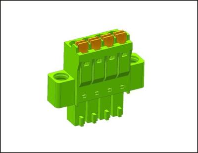 China 3.50mm Pitch PCB Pluggable Terminal Blocks 8A / 300V UL94-V0 / PA66  Brass / Copper / Steel for sale