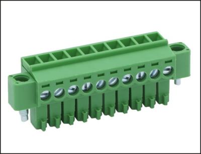 China Brass / Copper / Steel PCB Terminal Connector UL94-V0 / PA66  8A / 300V 3.81mm Pitch M2 Screw for sale
