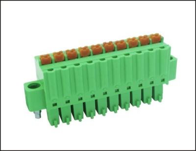 China 3.81mm Pitch PCB Pluggable Terminal Blocks Brass / Copper / Steel  8A / 300V UL94-V0 / PA66 for sale