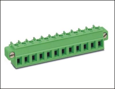 China 8A / 300V 3.81mm Pitch Pluggable PCB Terminal Blocks UL94-V0 / PA66 Brass / Copper / Steel for sale