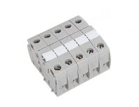 China 600V 100A 12.1mm Through Wall Terminal Block M5 Screw UL94-V0 PA66 / V0 for sale