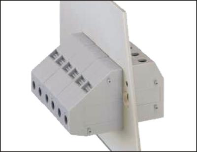 China M5 Screw Through Wall Connector Block 100A / 600V 12.1mm Element Width UL94-V0 PA66 / V0 for sale