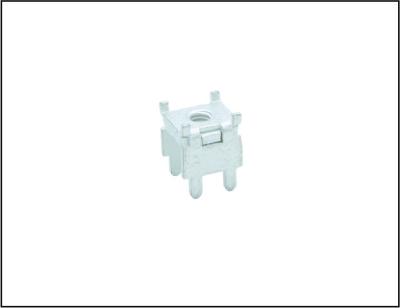 China PBT / UL94-V0 Brass PCB Welding Terminal  45A  M4 Screw Steel  Ni Plated for sale