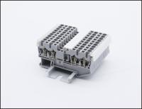 China Brass Terminal Screw Block 24A  800V Steel Ni Plated  Width 5.2mm PA66 PBT / UL94-V0 for sale