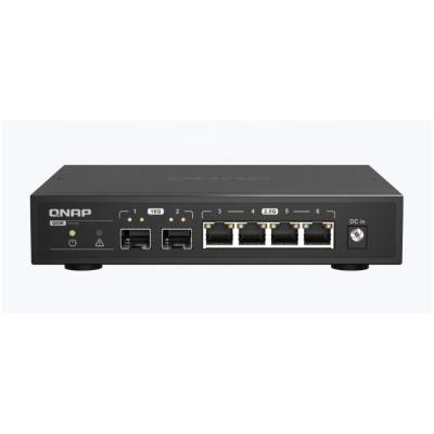 China Stock QSW-2104-2S Unmanaged Ethernet Switches with 4 x 2.5GbE RJ45 Ports 2 x 10GbE SFP Optical Fiber Ports Original 100% for sale