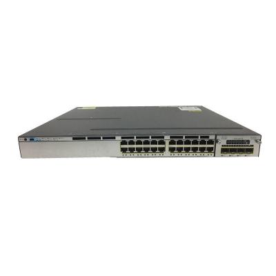 China 24 Port 3750X-24T Layer 3 Switch with 10/100/1000Mbps Transmission Rate and QoS Function Data IP Base Managed Stackable for sale