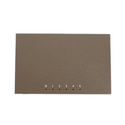 China Customized TEG1005D 5 Port Gigabit Switch Metal Network Monitoring Deconcentrator 10/100/1000mbp Switch and Private Mold for sale