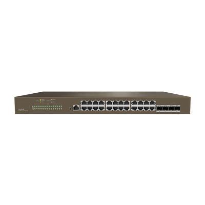 China TEG3328F L2 Managed Switch 802.1Q 4K VLAN 24port Gigabit 24*10/100/1000 Base-T Ethernet Ports 4*1000 Base-X SFP Ports for sale