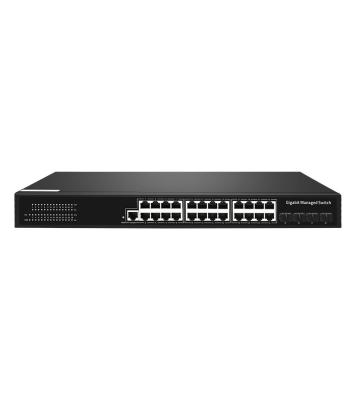 China FCC Certified 1G Capacity 24 Fiber SFP RJ45 Networking Switch with 10/100/1000Mbps Transmission Rate and Private Mold for sale