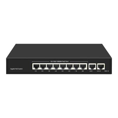 China 10-Port Gigabit PoE Switch with SFP Fiber Port 30W Power VLAN SNMP QoS Functions Active Stock FCC Certified 1- in High Demand for sale