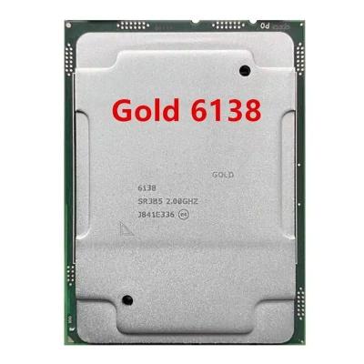 China Customized  Processor server CPU 6138 20Cores 3.7GHz 125W 14nm cpus 6138 processor cpu 125W for sale