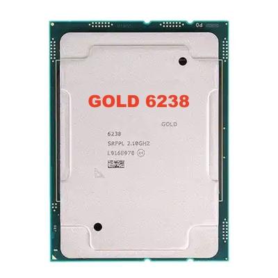 China Gold 6238 CPU Processor 2.1GHz 22 Core 140W 6238 Server Processor for sale