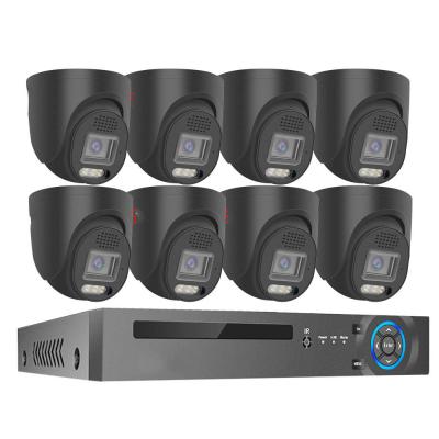 China Customized  Metal Dome Style 8 Channels indoor Face Detection H.265 4K 8MP Wired POE IP Network cctv home security camera system for sale