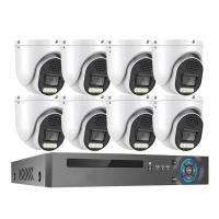China Metal Turret Dome 8 Channels Indoor Face Detection IP66 H.265 4K 8MP Wired POE IP Network Security Home CCTV Camera System for sale