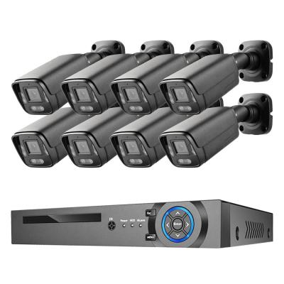 China Customized  8 Channels Outdoor Face Detection H.265 4K 8MP Wired POE IP Network Security Home CCTV Camera System for sale