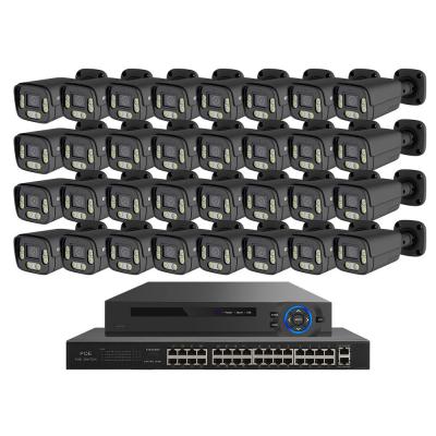 China Customized  4K Resolution 32 channel NVR kit 32CH Alarm POE ip Security camera system 8MP with network cable for sale