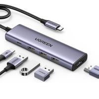 China 5 In 1 USB C Multiport Hub 100W 5Gbps USB C Dongle For MacBook Pro for sale