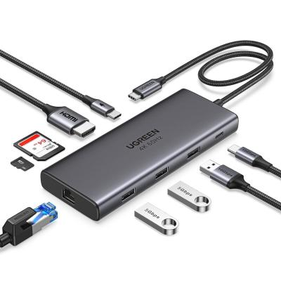 China Revodok Pro 109 USB C Multiport Adapter 9 In 1 10Gbps USB C 3.2 & USBA 3.2 100W for sale