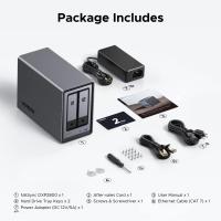 China UGREEN DXP2800 2-Bay NAS Intel N100 8GB DDR5 2.5GbE Diskless for sale
