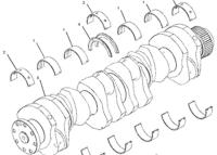 China 1280400 0.51mm Main Bearing Excavator Engine Parts  C13 345B 365B for sale