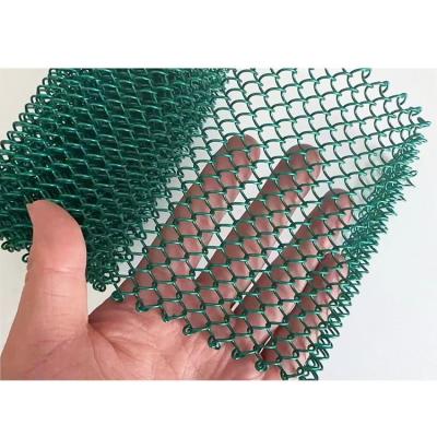 China Wholesale Pvc Coated Diamond Shape Wire Mesh Steel High Strength Galvanize Chain Link Fence for sale
