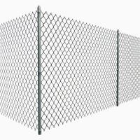 China 2.5mm-3.0mm Hot DIP Galvanized Chain Link Fence 9 Gauge 50*50mm 6FT PVC Coated Diamond Wire Mesh Fence for sale