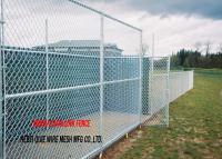 China Factory PVC Coated Chain Link Mesh Fence Galvanized Diamond Mesh Fence for sale