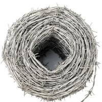China Hot Dipped Galvanized PVC Coated Barbed Wire Razor Barb Wire 25FT 18 Gauge-Great for Security Fencing Craft Fences for sale