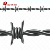 China Anti-corrosion hot dipped galvanized barbed wire double strand 50kg 22mm barbed wire price per roll for sale