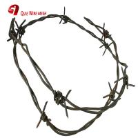 China Hot dipped galvanized double strand barbed wire coil 600mm coil diameter barbed wire cheapest for sale