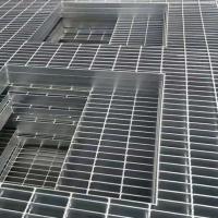 China Grating 75mm X 6mm Metal Drain Grates Mild Steel Heavy Duty Steel Bar Grating Hot Dipped Galvanized More Than 5 Years 50mm 100mm for sale