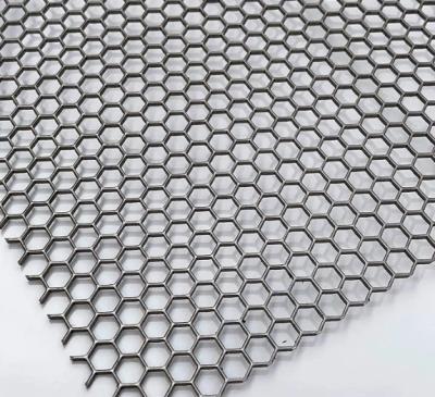 China Hexagonal Hole Aluminum Perforated Metal Mesh for sale