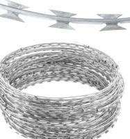 China Cheap Welded Galvanized Stainless Steel Safety Barbed Wire Font Concertina Flat Razor Barbed Wire For Sale for sale