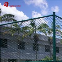 China 0.5m 60x60mm Galvanised pvc coated green chain link fence for sale