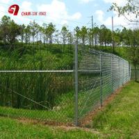 China 0.5m 60x60mm Galvanised pvc coated green chain link fence for sale