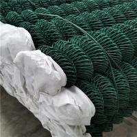 China Factory Cheap Price Used Chain Link Fence Pvc Coated Black Chain Link Fence Low Carbon Steel Wire Highway Fence Iron Metal Green for sale