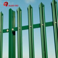 China Park Green Color Pvc Security Palisade Fence Pales for sale