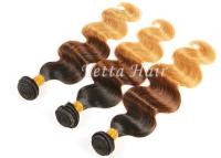 China 3 Tone Body Wave Ombre 100% Virgin Remy Hair Extensions 10-30 Inch Brazilian Weave for sale